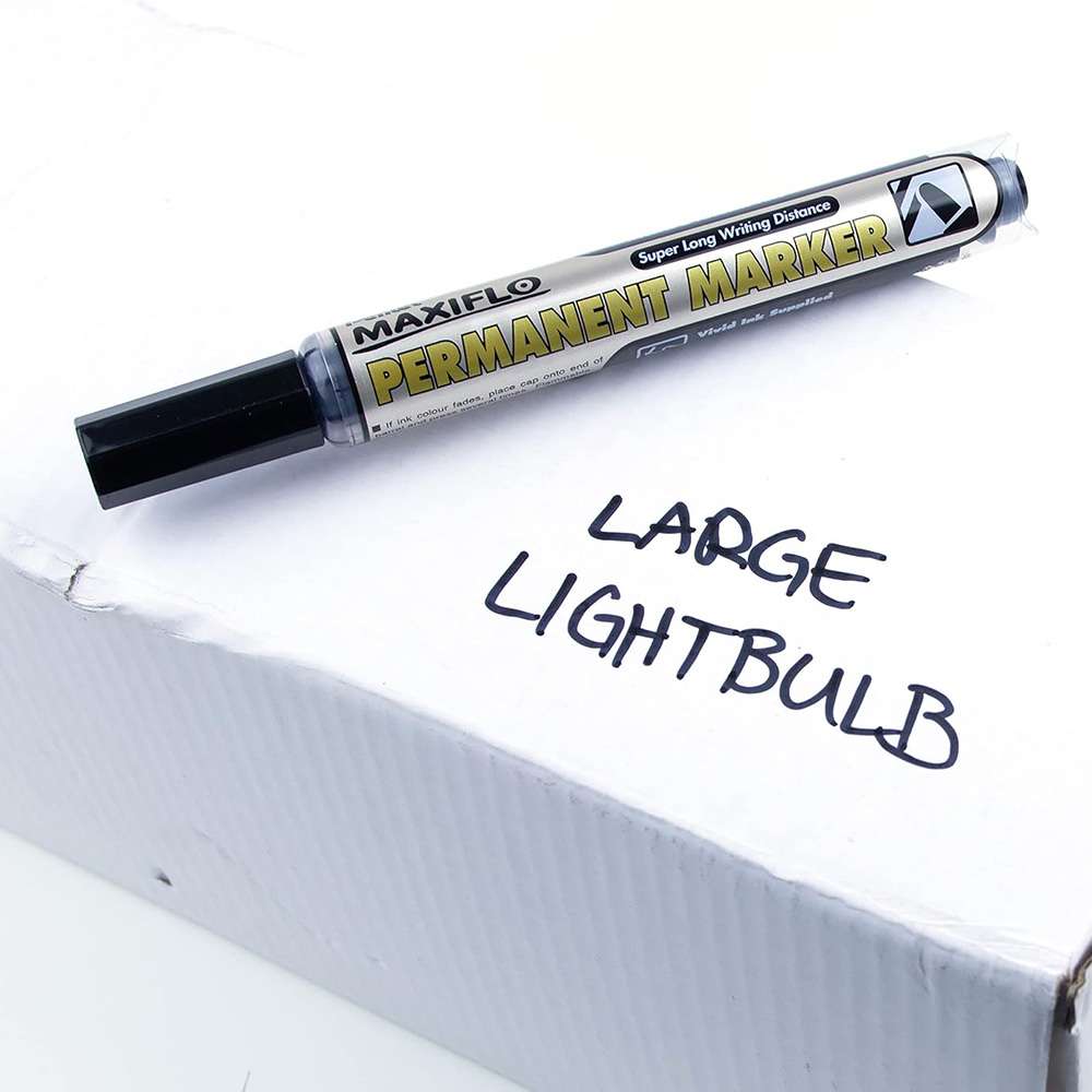 Pentel Maxiflo Permanent Markers, Push-Button Ink – Black
