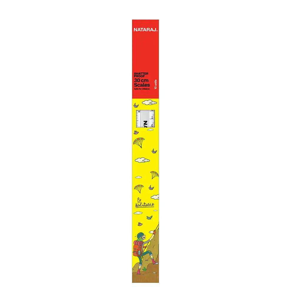 Nataraj Shatter-Proof Ruler 30cm – Transparent & Durable