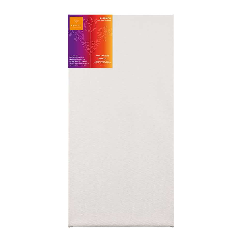 Panart Cotton Canvas Board 30x60cm, Rectangular Surface