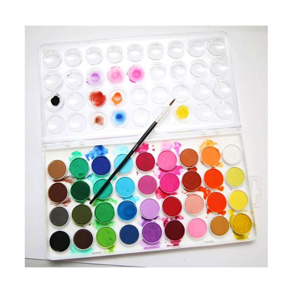 Mont Marte Watercolor Cake Set, 36 Colors with Brush