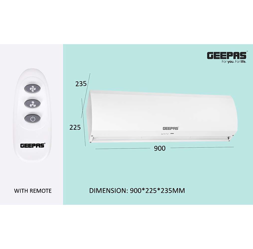 Geepas Automatic Commercial Indoo Air, Remote Control & Rust Proof with ...