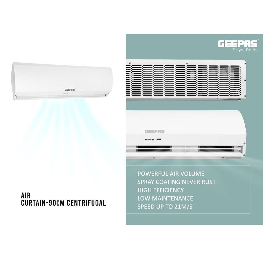 Geepas Automatic Commercial Indoo Air, Remote Control & Rust Proof with ...