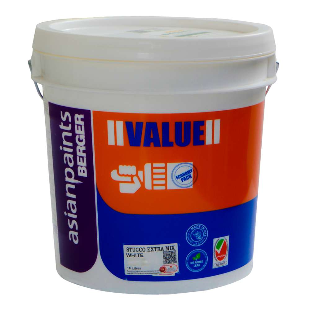 Asian Paint Berger, 4 LTR, Value Super Emulsion, 8276 Mirage White