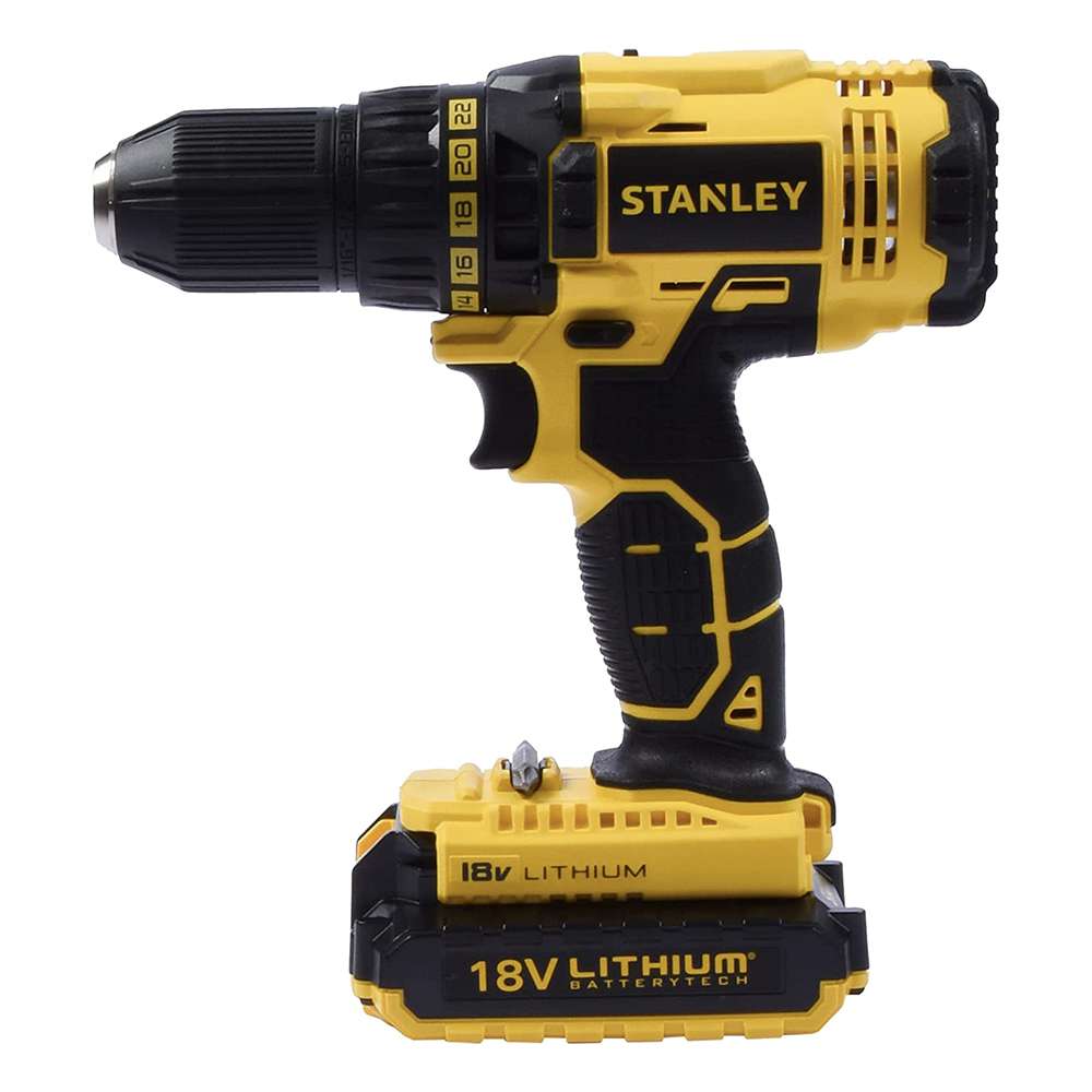 Stanley 18V, 4Ah Li-Ion Hammer Drill, Maximum Power and Longevity ...