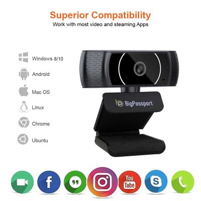 BigPassport 1080P 2 0MP Webcam(Black) (Model:Pro-Live_N6) | HSN ...