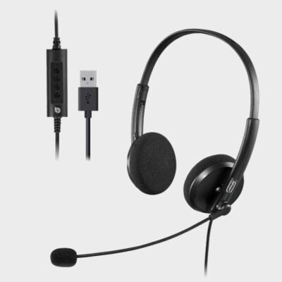 BigPassport USB Headphone with mic, Wired Computer Laptop Headset for ...