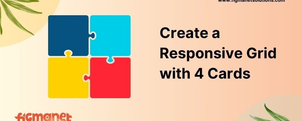 How to Create a grid which has 4 cards Grid with responsive view?