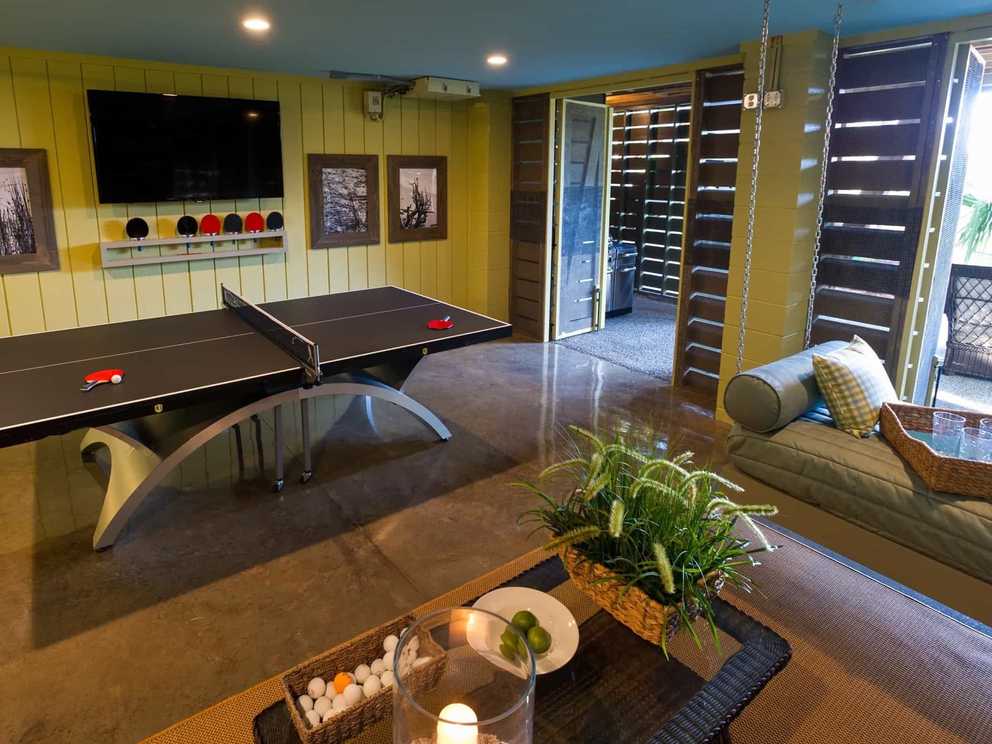 Coastal Playroom With Ping Pong Table #50332 | House Decoration Ideas