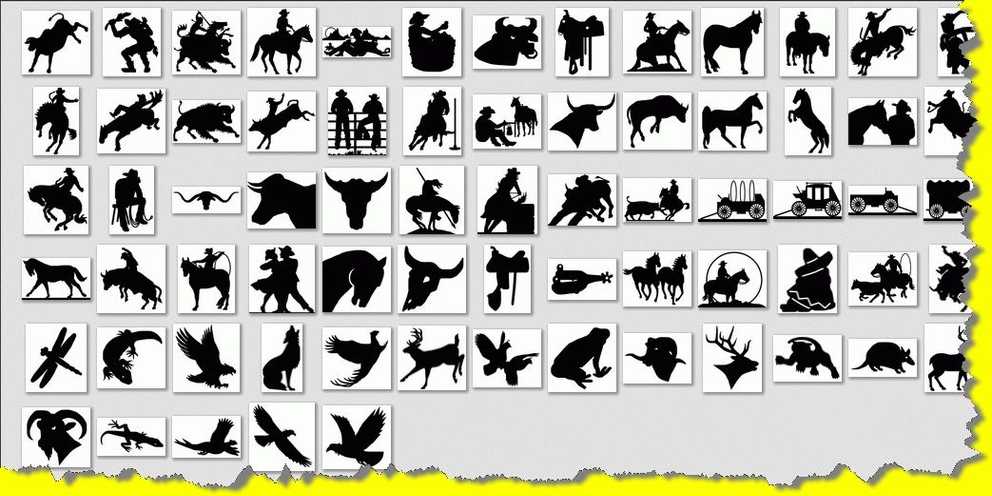 Wall Art: Western Metal Art Silhouettes (#10 of 20 Photos)