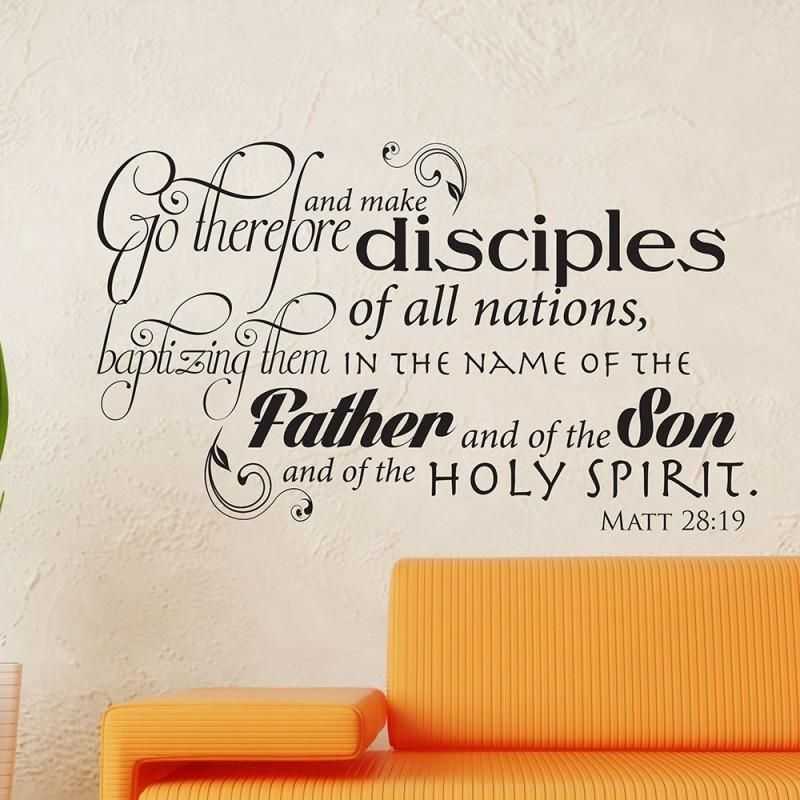 Wall Art: Scripture Vinyl Wall Art (#4 of 20 Photos)