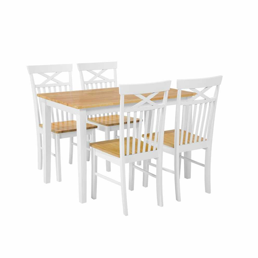 Dining Room: Yedinak 5 Piece Solid Wood Dining Sets (#10 of 20 Photos)