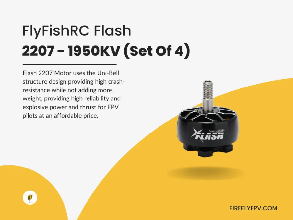 FlyFishRC Flash 2207 1950Kv - Black (Set Of 4) - Firefly FPV