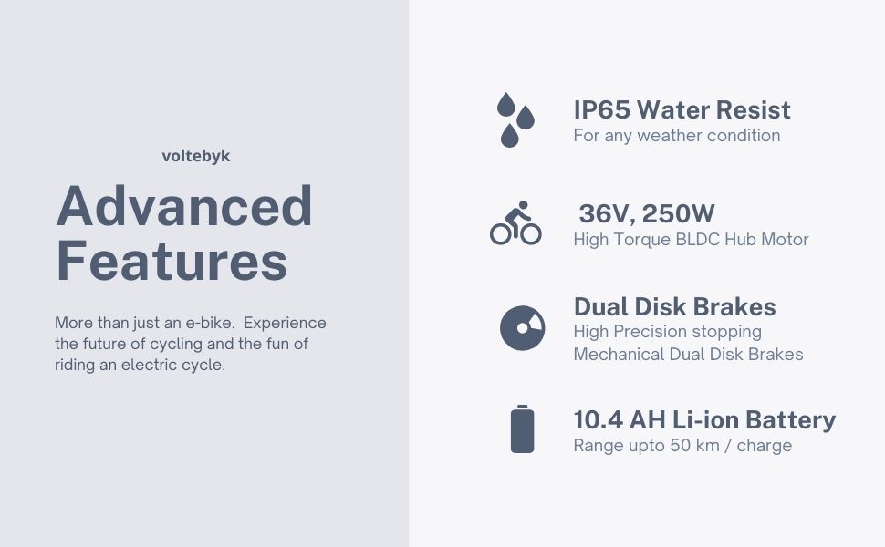 Turbo Electric fatbike with high speed & long range battery