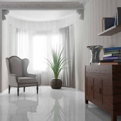 Pure White High Gloss Laminate Tile 8mm | Floor Depot