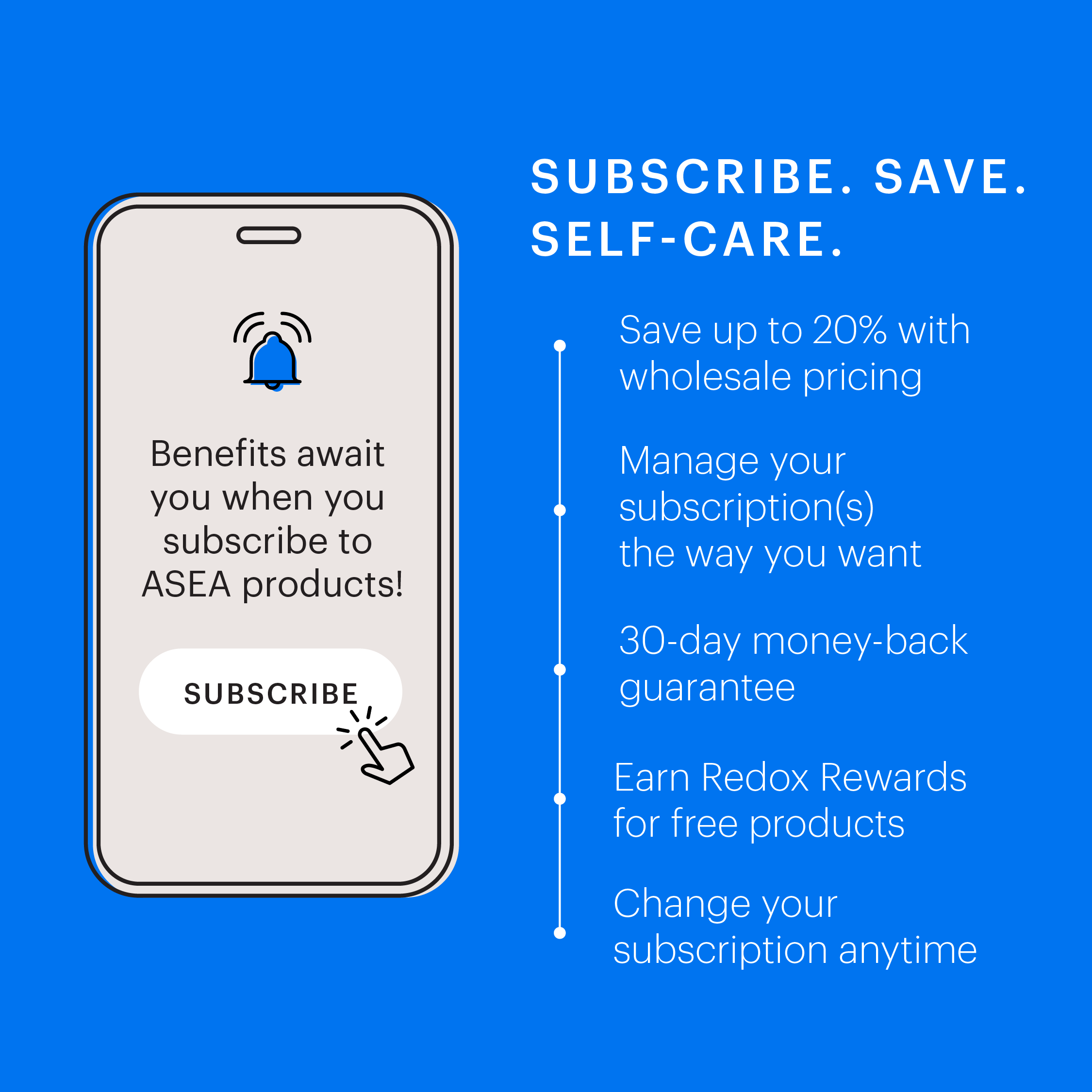 Subscribe. Save. Self-care. Stay on subscription, reap the rewards More ...