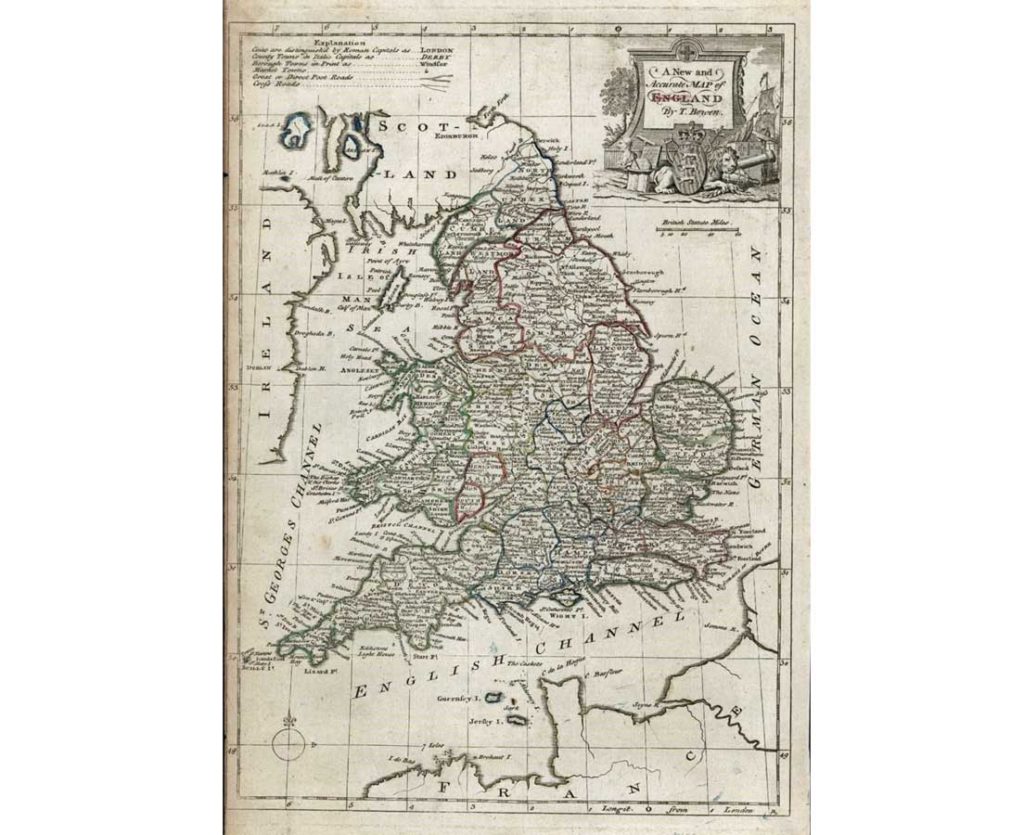 New and Accurate Map of England - Copper Engraving - SOLD - The Past ...