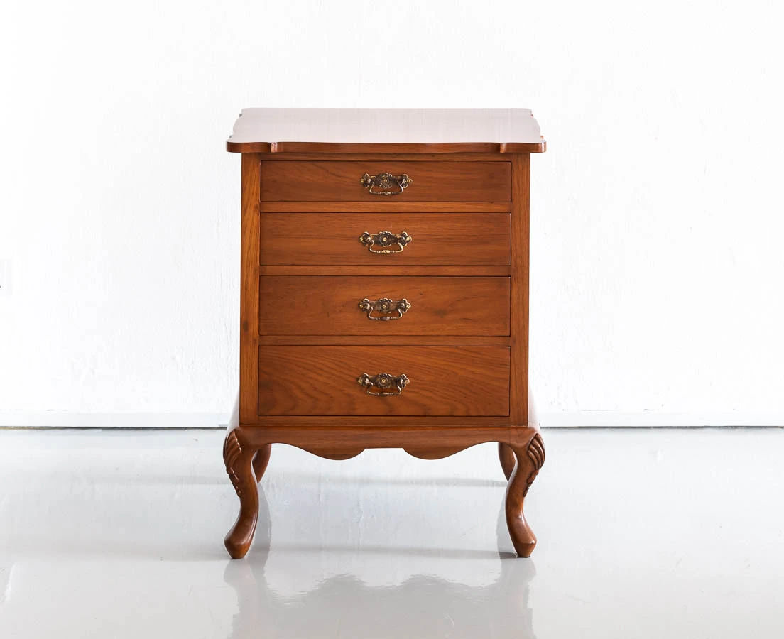 British Colonial Teakwood Bedside Tables - The Past Perfect Collection