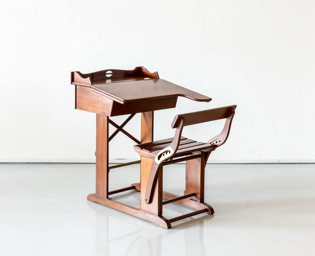 British Colonial Teakwood School Desk - The Past Perfect Collection