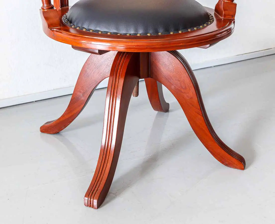 British Colonial Mahogany Desk Chair - The Past Perfect Collection