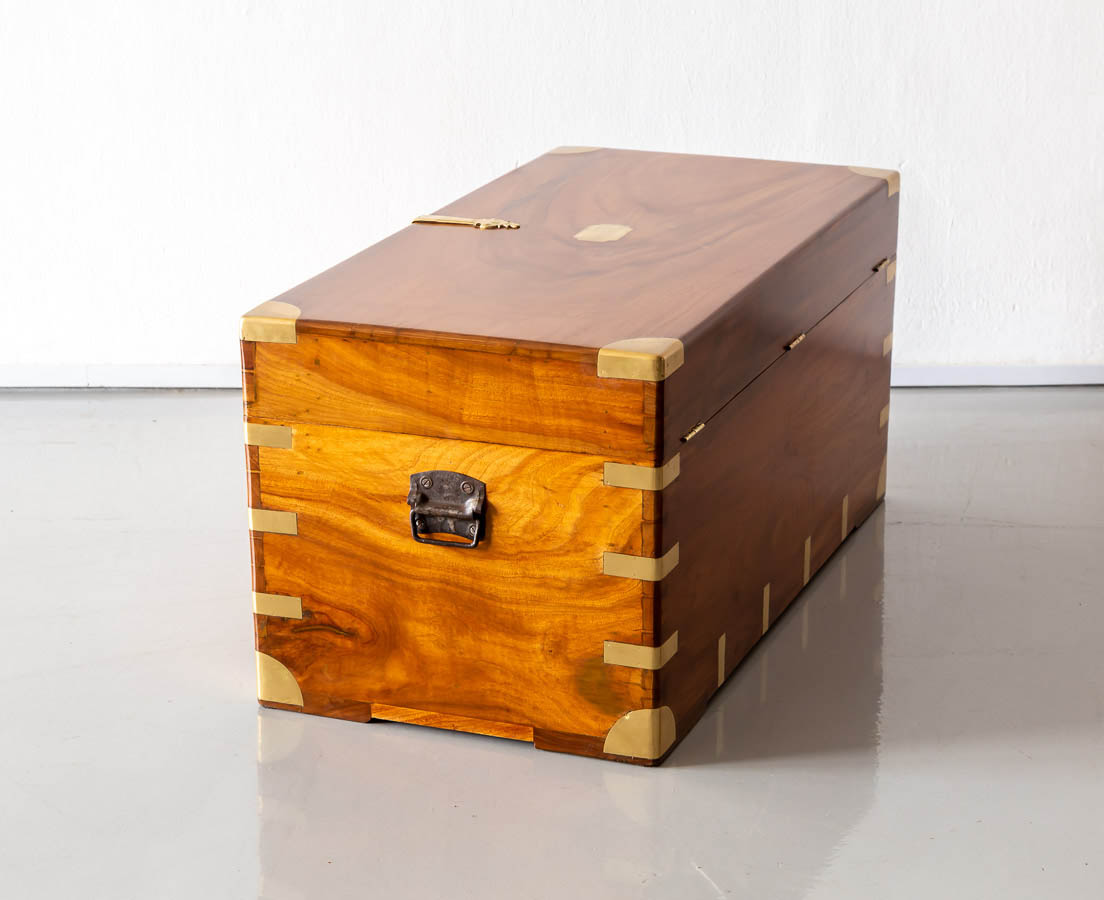 Antique British Colonial Travel Chest - The Past Perfect Collection