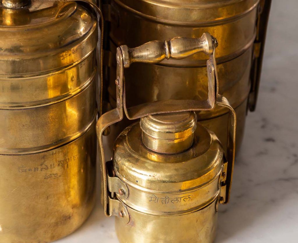 Brass Tiffin Boxes - The Past Perfect Collection