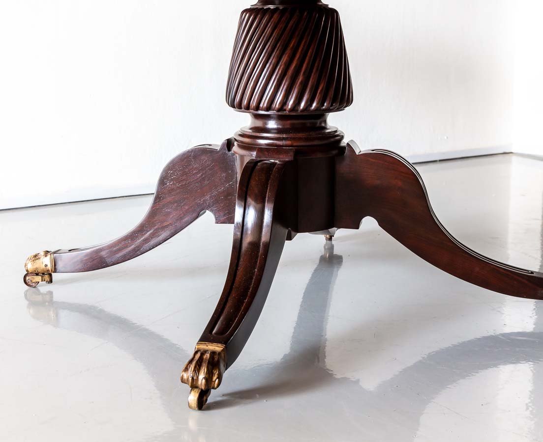 Antique British Colonial Round Dining Table - The Past Perfect Collection