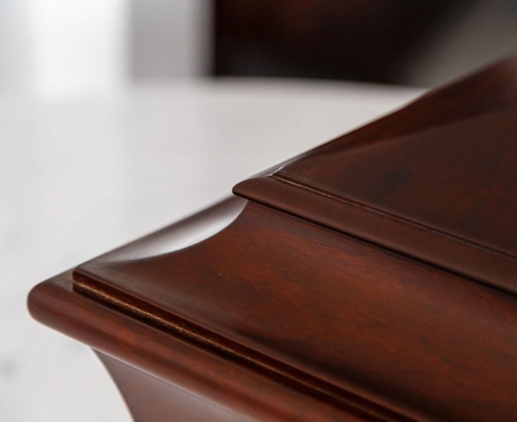 British Colonial Mahogany Tea Caddy - The Past Perfect Collection