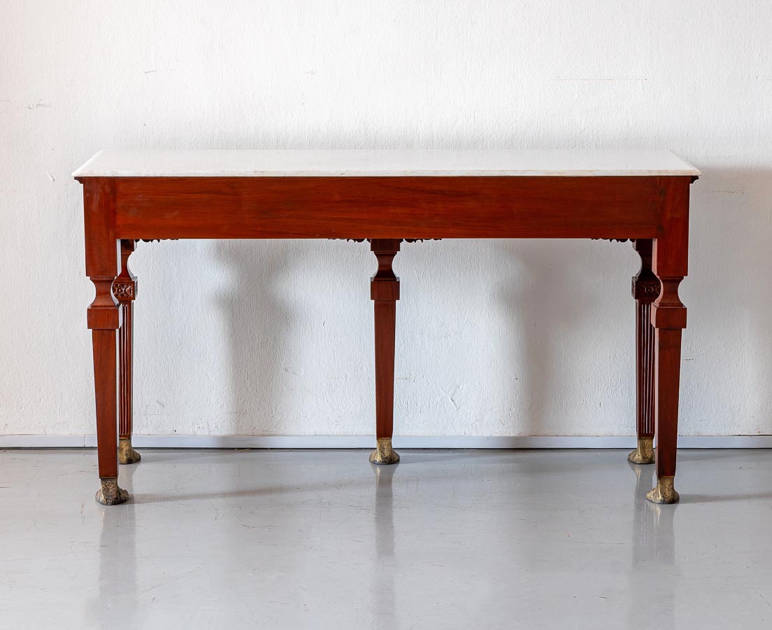 Antique British Colonial Console Table with Marble Top - The Past ...