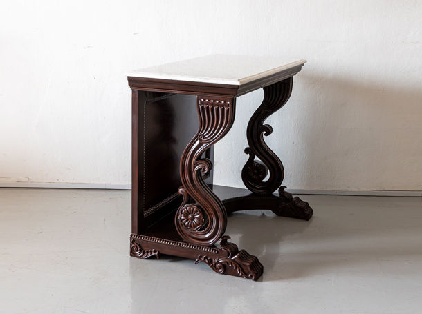 British Colonial Dark Mahogany Console Table - The Past Perfect Collection