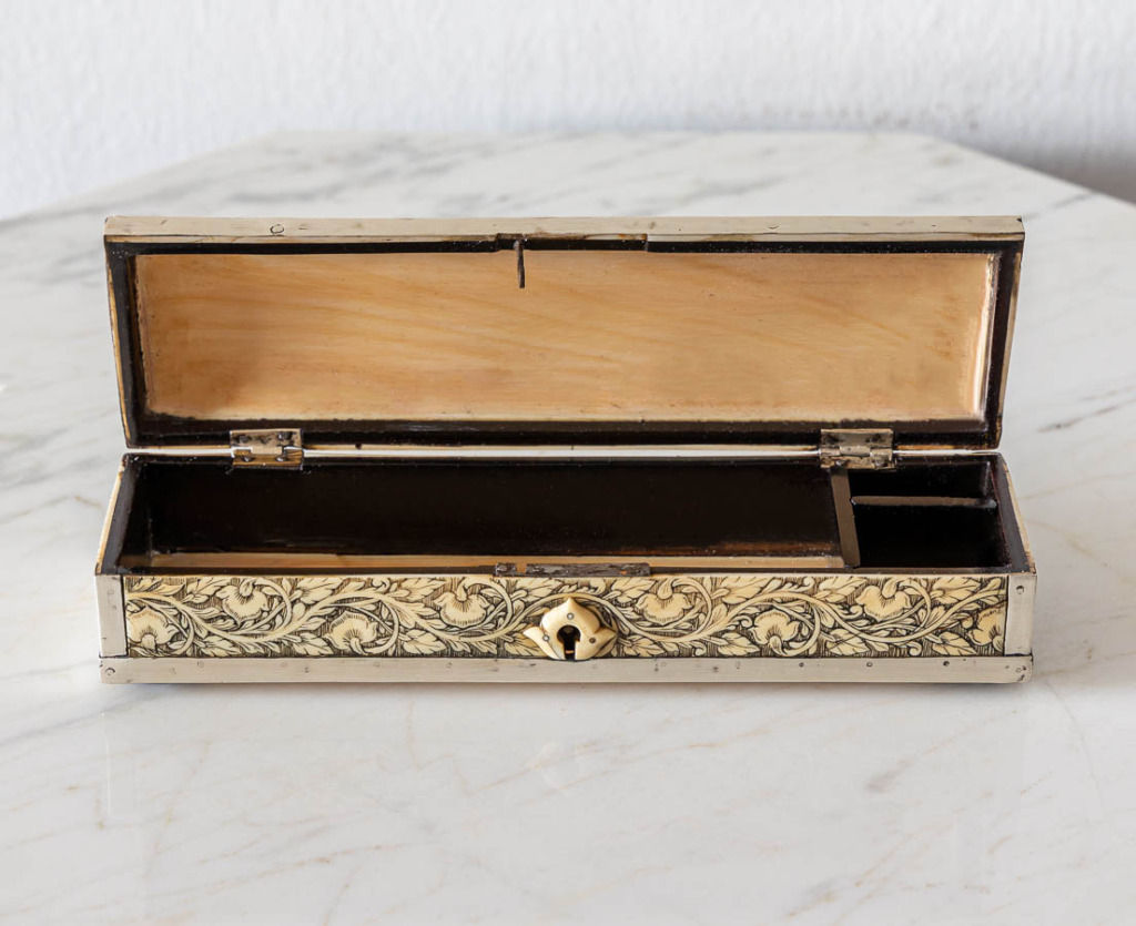 British Colonial Ivory Veneered Pen Box - The Past Perfect Collection