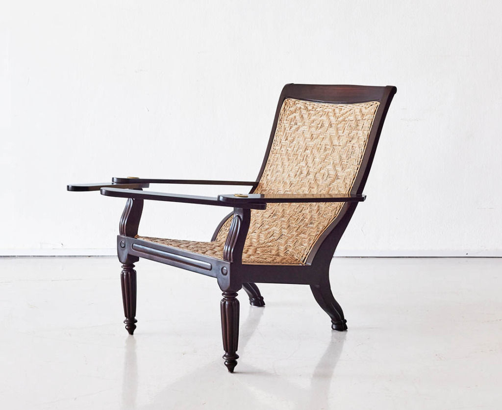 Antique Rosewood Planter’s Chair- The Past Perfect Collection