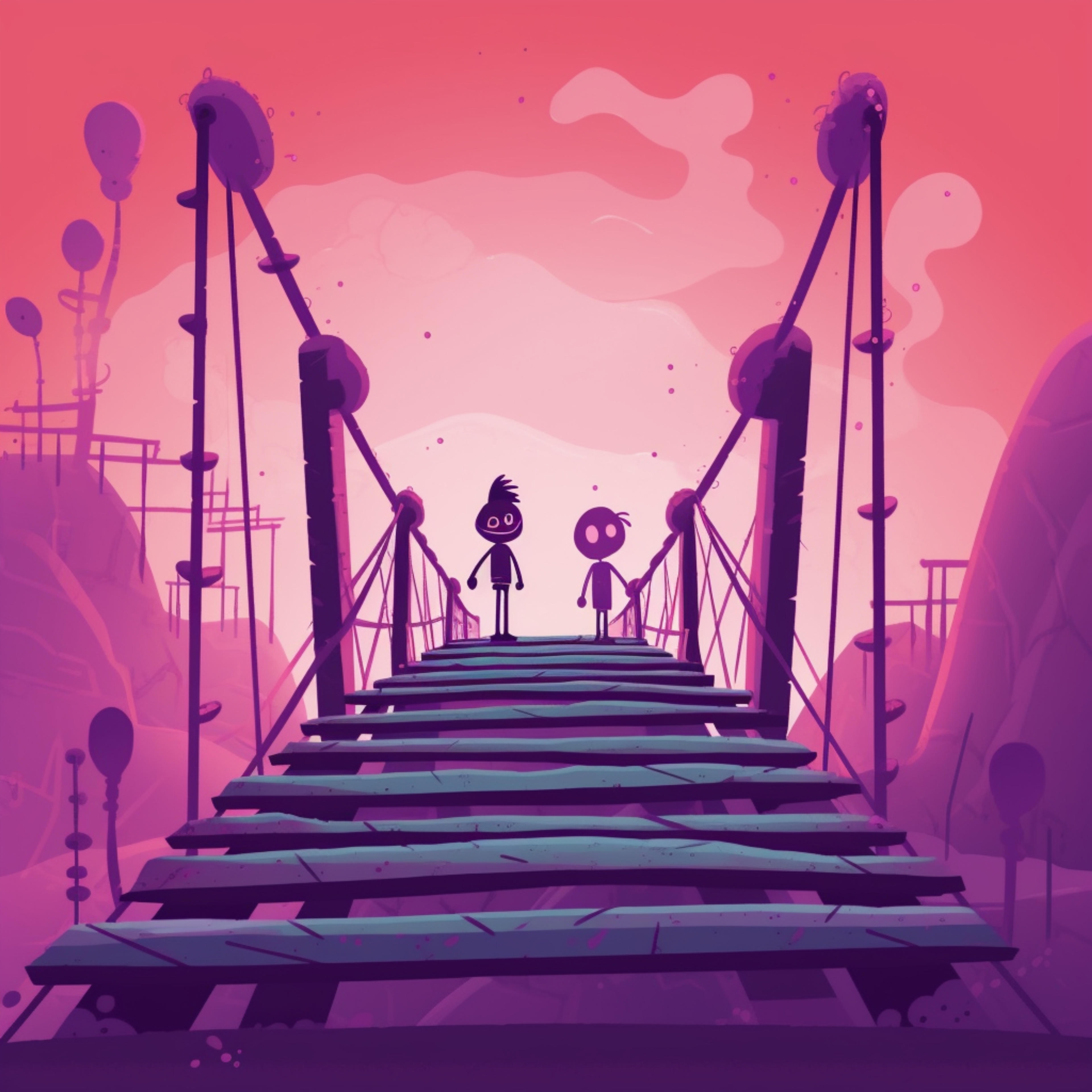 Freeflo - Minimalistic Illustration: Flock of Cartoon-like Characters Freeflo - Minimalistic Illustration: Flock of Cartoon-like Characters