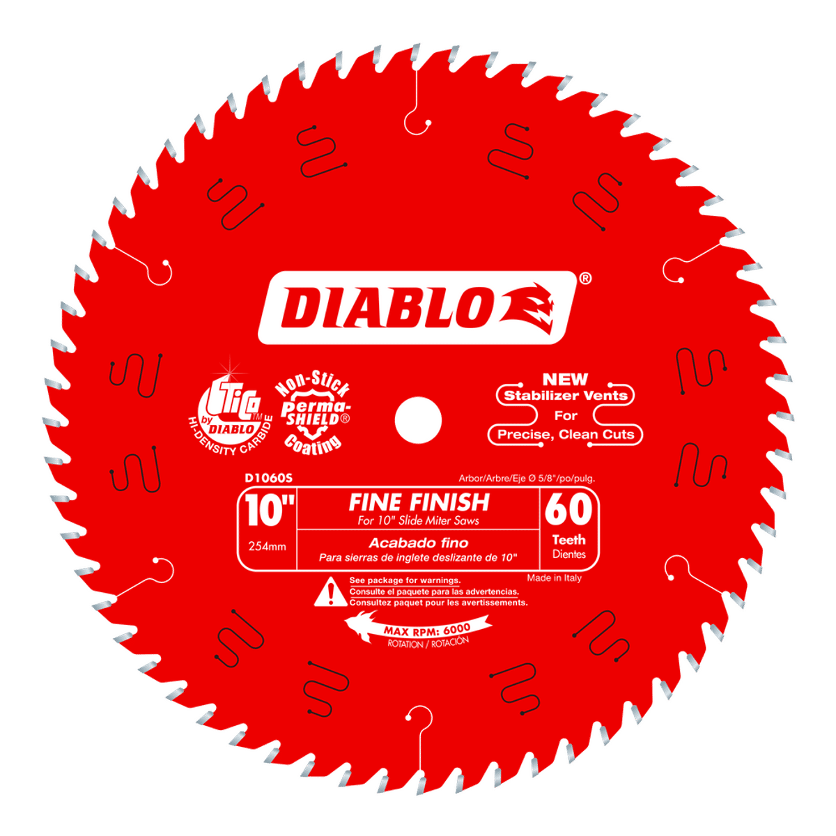 D1060S | Circular Saw Blades | Wood Cutting | Fine Finish - Diablo Tools