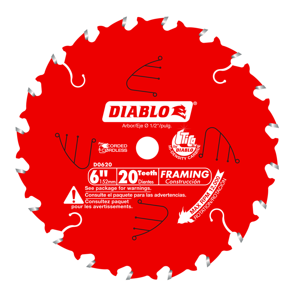 D0620X | Circular Saw Blades | Wood Cutting | Framing - Diablo Tools