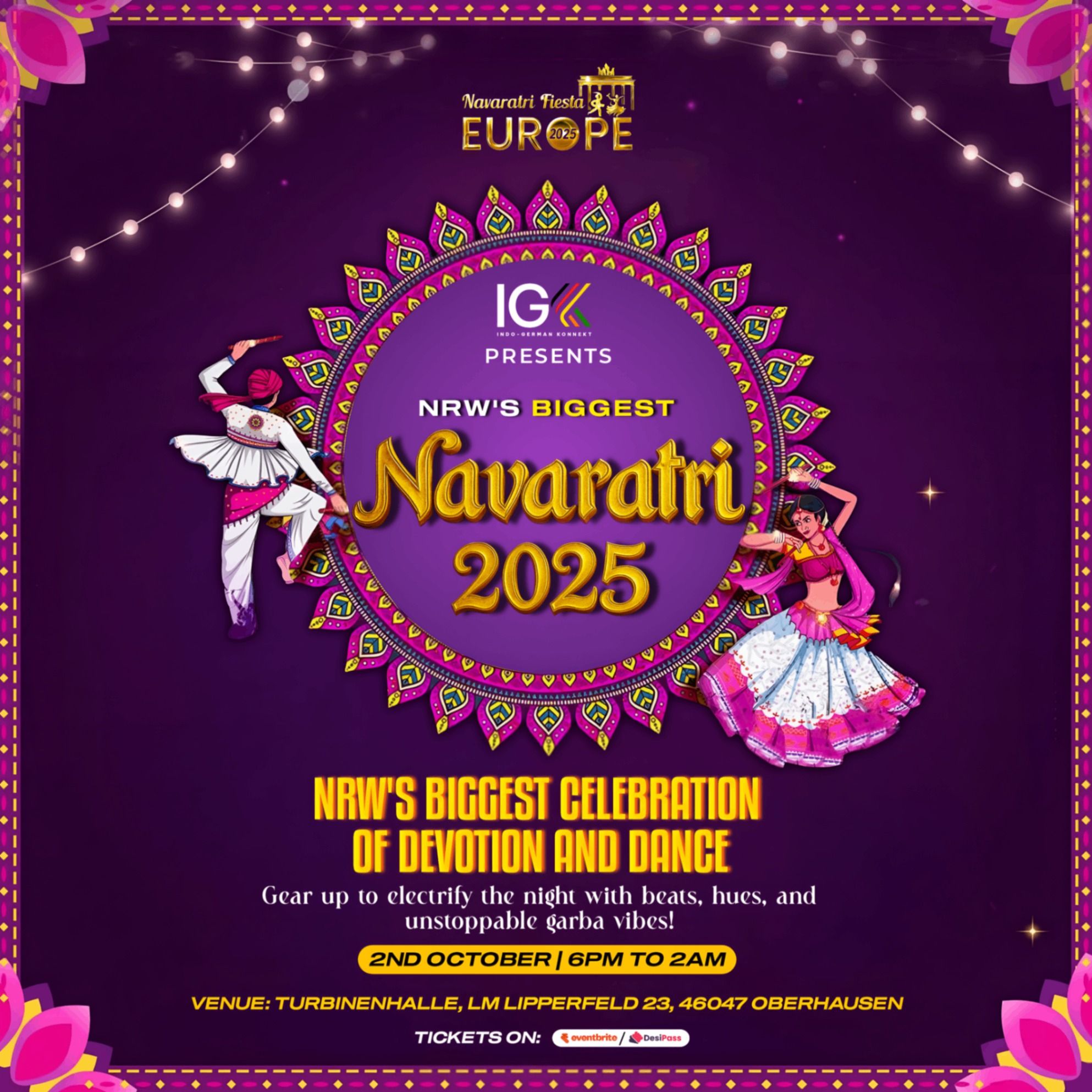 💥 NAVARATRI FIESTA Oberhausen: NRW's Biggest Navaratri 2025 🥁💃