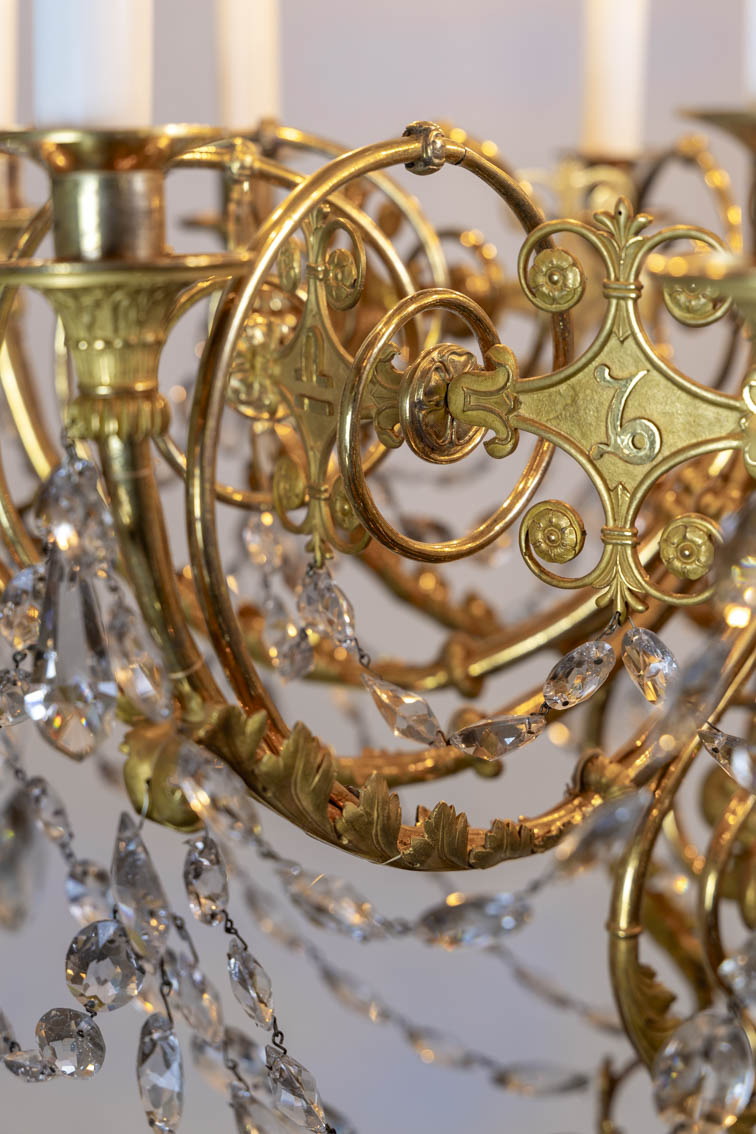 Empire chandelier with the sign of the zodiac from Marmottan library ...