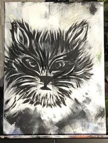 Chat grognon, by the artist Valérie Dorion | Gallea