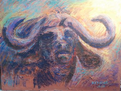 African Buffalo, by the artist John Beswick | Gallea