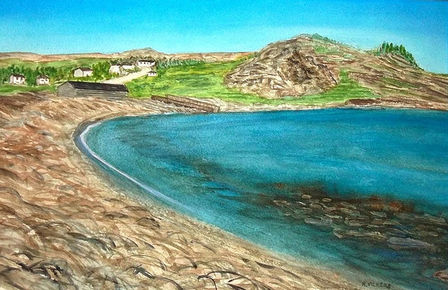 Rocky beach, by the artist Ron Vickers | Gallea