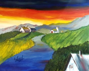 Sunset, by the artist Michel Lafond | Gallea