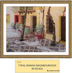30) - SEVILLA - Typical neighbourhood, by the artist Carlos Arriola ...