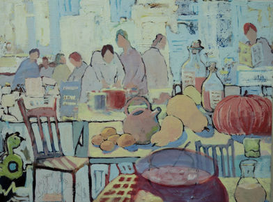 À la boulangerie artisanale, artisan bakery., by the artist Pierre ...