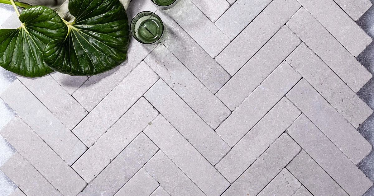 APIS Limestone Flooring - Narrow Bricks - Sand Blasted | GatherCo Outlet