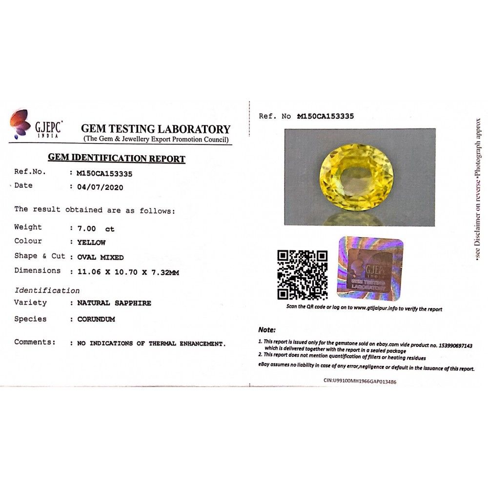 7 carat yellow sapphire price store