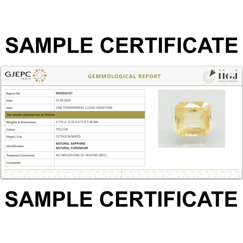 Buy Yellow Sapphire 1.88 Carat (2.07 Ratti Pukhraj) Online - GemAstro