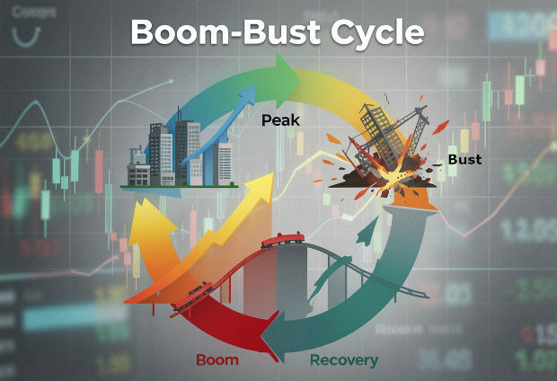The Boom-Bust Cycle: Why Economies Rise and Fall — Definition, History ...