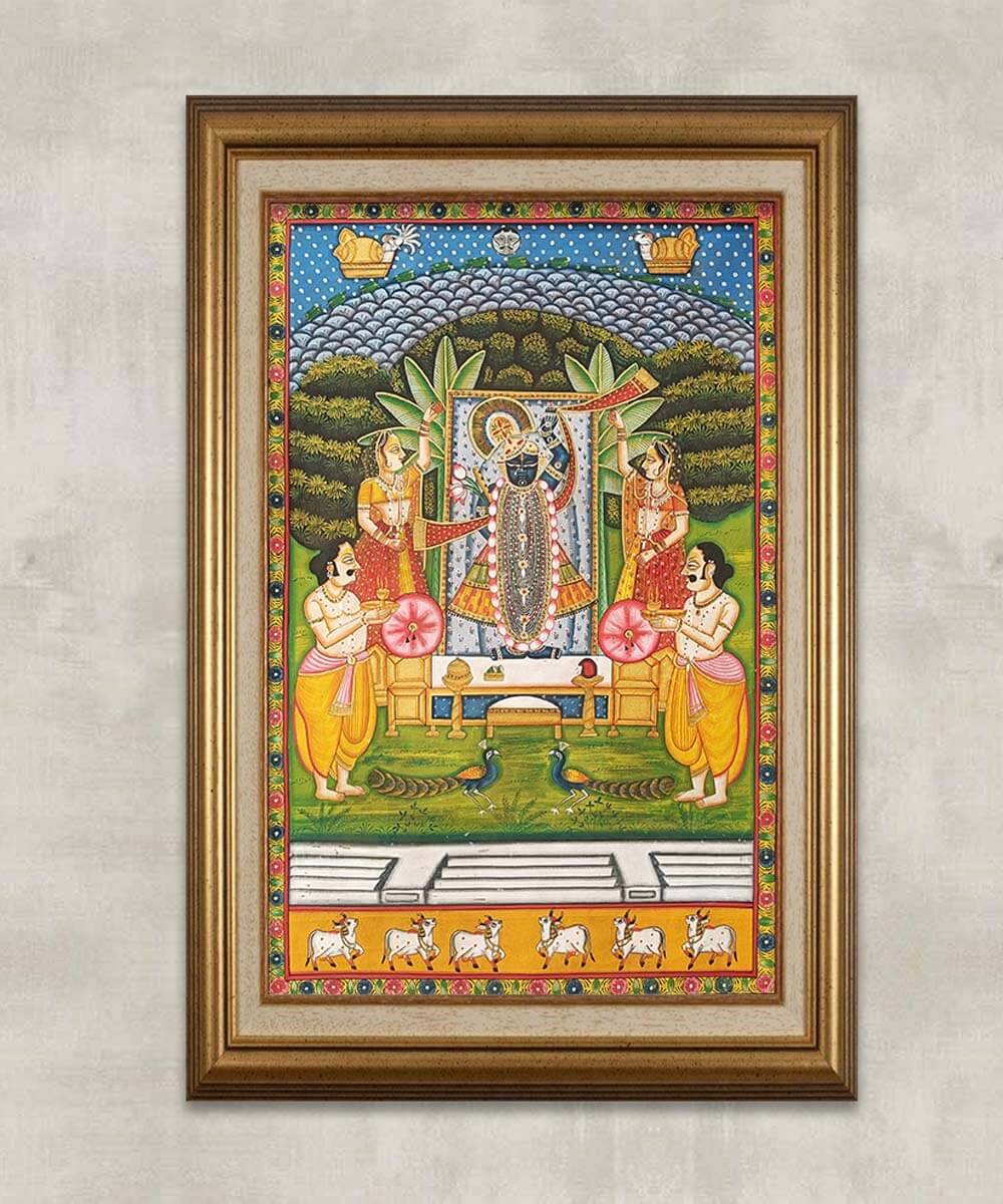 Govardhan Puja Pichwai Painting (2ft X 3ft) International