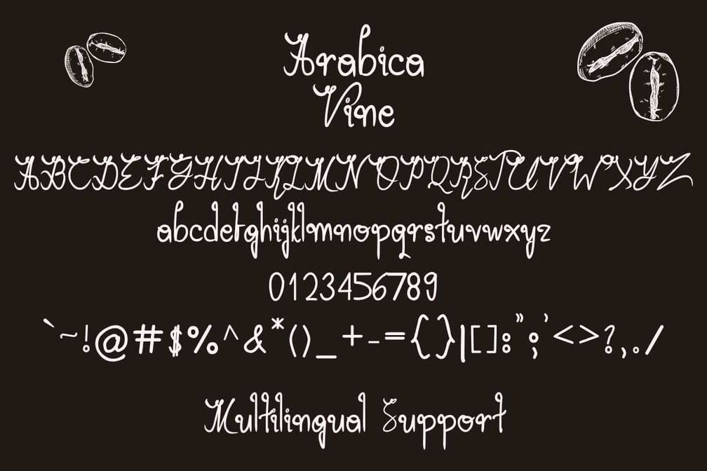 Arabica Vine Font - DM Letter Studio