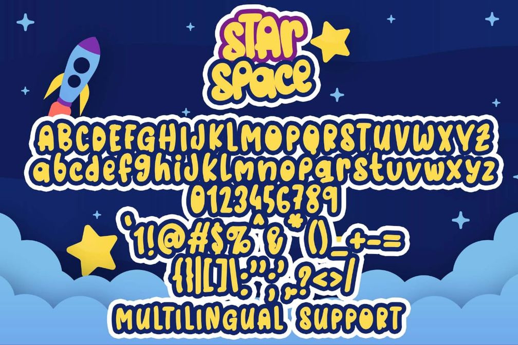Star Space Font - DM Letter Studio