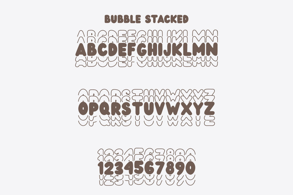 Bubble Stacked Font - DM Letter Studio